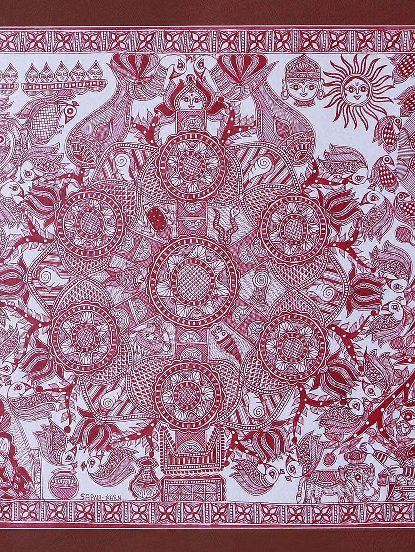 Buy online Madhubani Mithila Painting Of Kohbar from Paintings & Prints ...