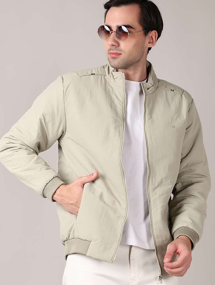 Buy online Men Solid Long Sleeve Bomber Jacket from Jackets for Men by ...